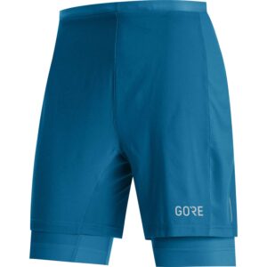 GORE WEAR R5 2-in-1 Men's Running Shorts, XL, Sphere Blue