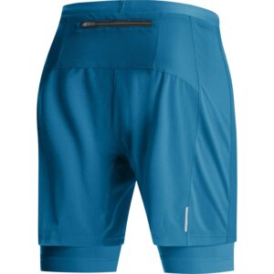 GORE WEAR R5 2-in-1 Men's Running Shorts, XL, Sphere Blue