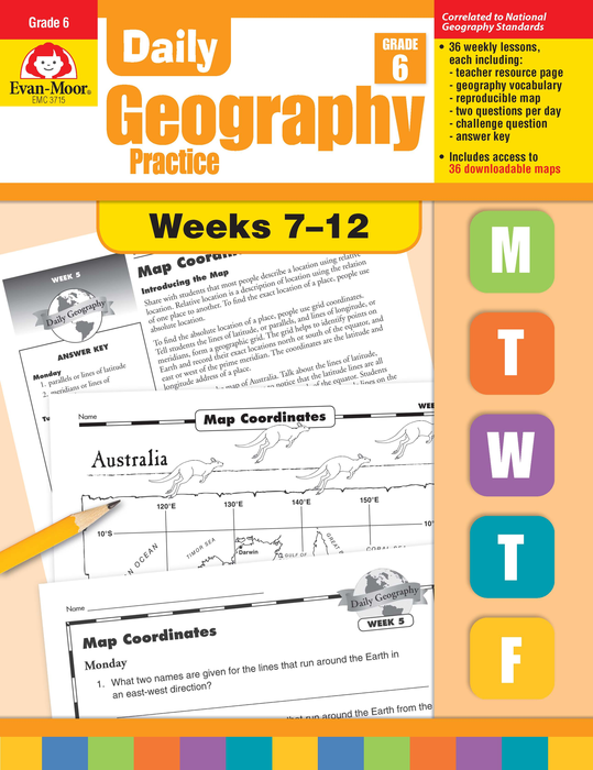 Daily Geography Practice, Grade 6, Weeks 7–12