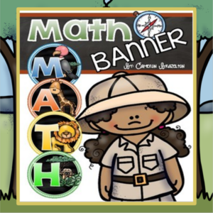 math banner poster jungle safari theme