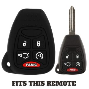 Key Fob Keyless Entry Remote Cover Protector for Jeep Dodge Chrysler (OHT692427AA) 5 Button