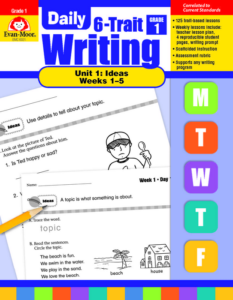 daily 6 trait writing bundle, grade 1, unit 1 ideas, weeks 1-5