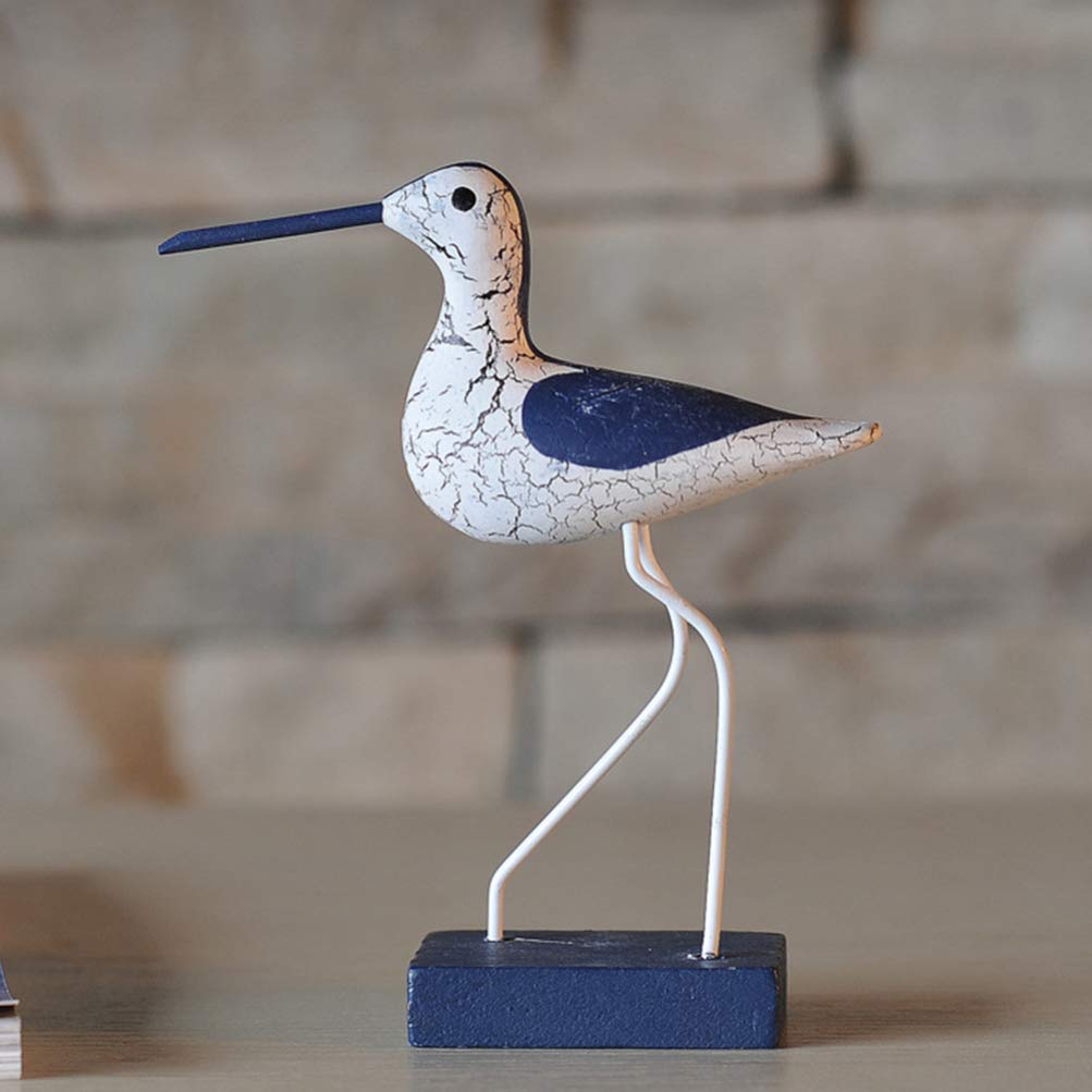 EXCEART 3pcs Wooden Seagull Figurine Nautical Decorations Ornaments Mediterranean Style Coastal Beach Room Garden Decoration for Bedroom Living Room