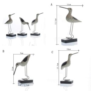 EXCEART 3pcs Wooden Seagull Figurine Nautical Decorations Ornaments Mediterranean Style Coastal Beach Room Garden Decoration for Bedroom Living Room