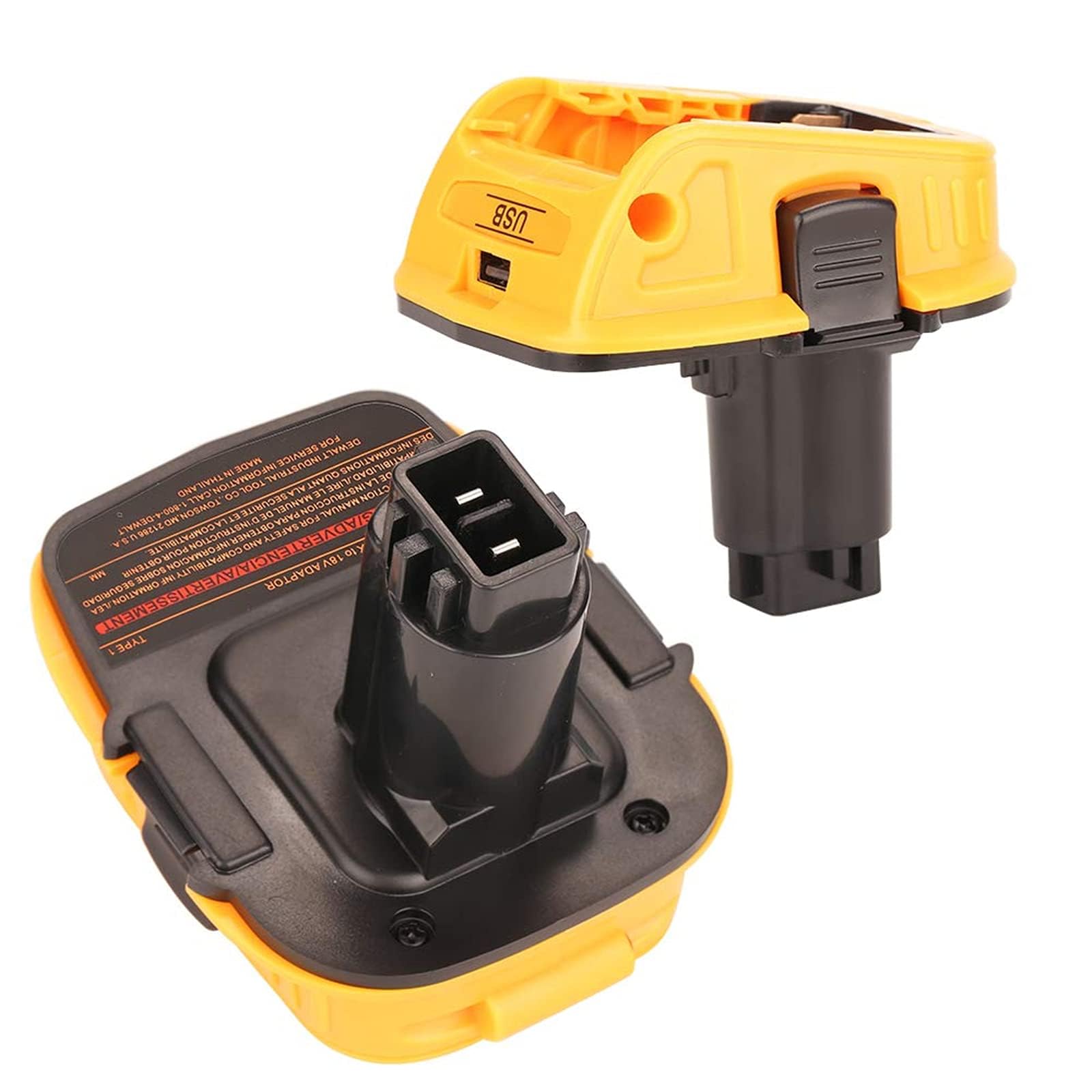 TPDL DCA1820 Battery Adapter Replace for Dewalt 18V to 20V Lithium Ion Battery Converter, Work for Dewalt 18V Nicad & Nimh Battery Power Tools (2 Packs)