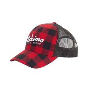 eskimo buffalo plaid trucker cap, buffalo plaid, one size