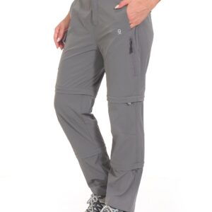 Little Donkey Andy Women's Stretch Convertible Pants, Zip-Off Quick-Dry Hiking Pants Gray Size XL