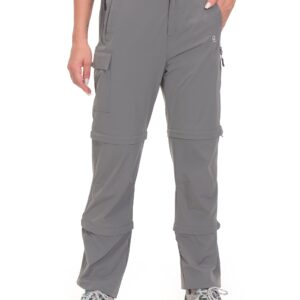 Little Donkey Andy Women's Stretch Convertible Pants, Zip-Off Quick-Dry Hiking Pants Gray Size XL