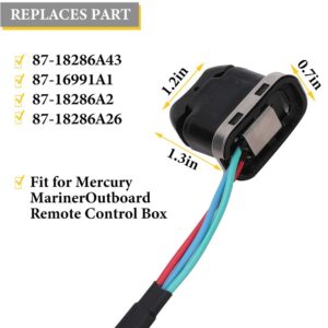 Tilt Trim Switch for Mercury Mariner Outboard Remote Control Box - Replaces 87-18286A43, 87-16991A1, 87-18286A2, 87-18286A26