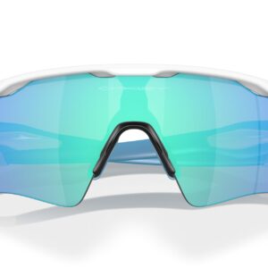 Oakley Youth OJ9001 Radar EV XS Path Rectangular Sunglasses, Polished White/Prizm Sapphire, 31 mm