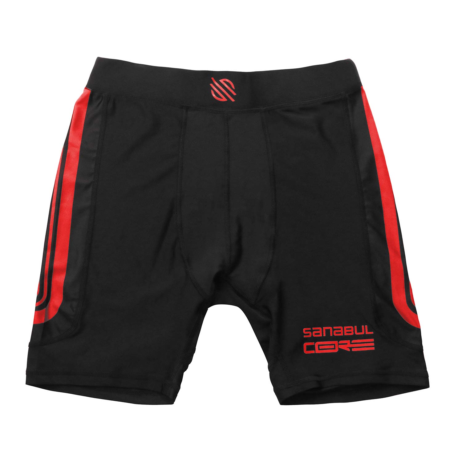 Sanabul Core Compression Base Layer Workout Shorts (Red, Large)