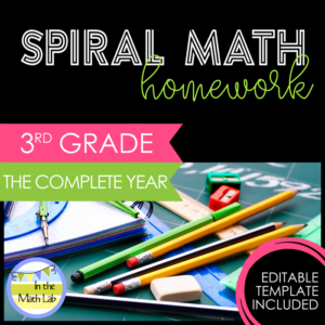 spiral math homework 3rd grade complete year bundle