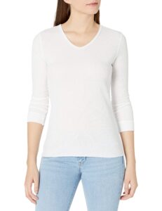 fruit of the loom women's micro waffle thermal v-neck, white, 3x