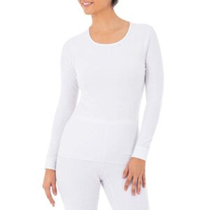 Fruit of the Loom Women's Micro Waffle Premium Thermal Set, White, Small