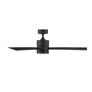 Axis Smart Indoor and Outdoor 3-Blade Ceiling Fan 52in Matte Black with 3000K LED Light Kit and Remote Control works with Alexa, Google Assistant, Samsung Things, and iOS or Android App