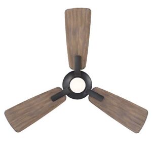 Mykonos Smart Indoor and Outdoor 3-Blade Ceiling Fan 52in Oil Rubbed Bronze Barn Wood with 3000K LED Light Kit and Remote Control works with Alexa, Google Assistant, Samsung Things, and iOS or Android App