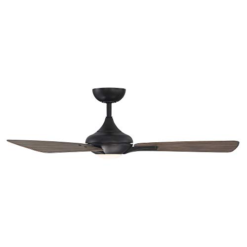 Mykonos Smart Indoor and Outdoor 3-Blade Ceiling Fan 52in Oil Rubbed Bronze Barn Wood with 3000K LED Light Kit and Remote Control works with Alexa, Google Assistant, Samsung Things, and iOS or Android App