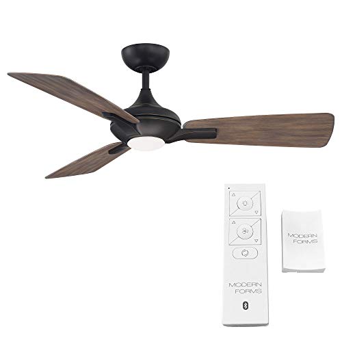 Mykonos Smart Indoor and Outdoor 3-Blade Ceiling Fan 52in Oil Rubbed Bronze Barn Wood with 3000K LED Light Kit and Remote Control works with Alexa, Google Assistant, Samsung Things, and iOS or Android App