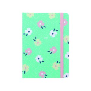 Letts Floral A6 Day to Page with appointments 2021 Diary - Green