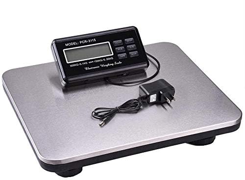 MejorChoy 660lbs Postal Scale LCD Digital Scale Floor Platform Scale 300kg Capacity for Shipping Weighing