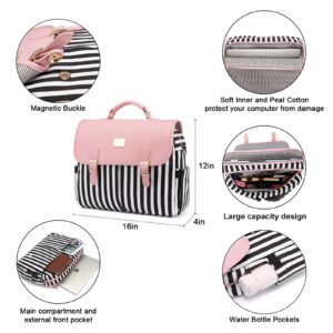 LOVEVOOK Laptop Bag for Women Large Capacity Computer Bags Cute Messenger Bag Briefcase Business Work Bags Purse, 15.6inch, Pink-Pro