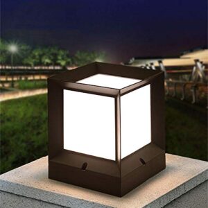 xxiny square column headlights outdoor garden landscape wall lights home gate column headlights retro industrial post porch patio pillar lamp street lantern table light stigma floor lamp (size : m)