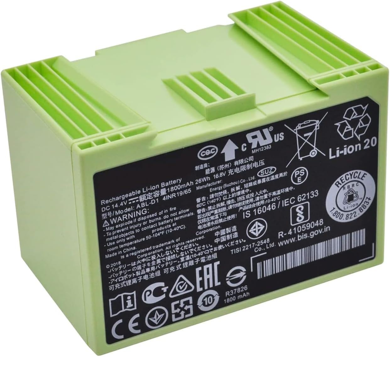 caSino187 Authentic OEM Replacement Lithium Ion Battery for Roomba e5 e6 i1 i2 i3 i4 i5 i6 i7 i8 J5 J6 J7 J8 4624864