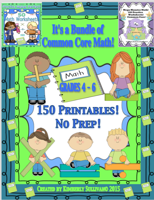 MATH 150 WORKSHEETS NO PREP! ADDITION SUBTRACTION MULTIPLICATION DIVISION WORD PROBLEMS