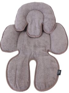 long-ci baby&toddler head support reversible with neck body pad for car seats,strollers&bouncers grey