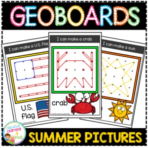 geoboard templates: summer pictures