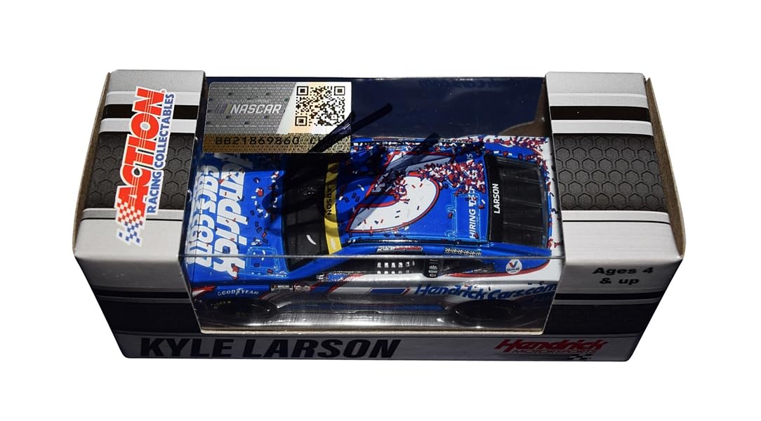 AUTOGRAPHED 2021 Kyle Larson #5 Hendrick Cars Racing CHARLOTTE ROVAL WIN (Raced Version) Signed Action 1/64 Scale Collectible NASCAR Diecast Car with COA