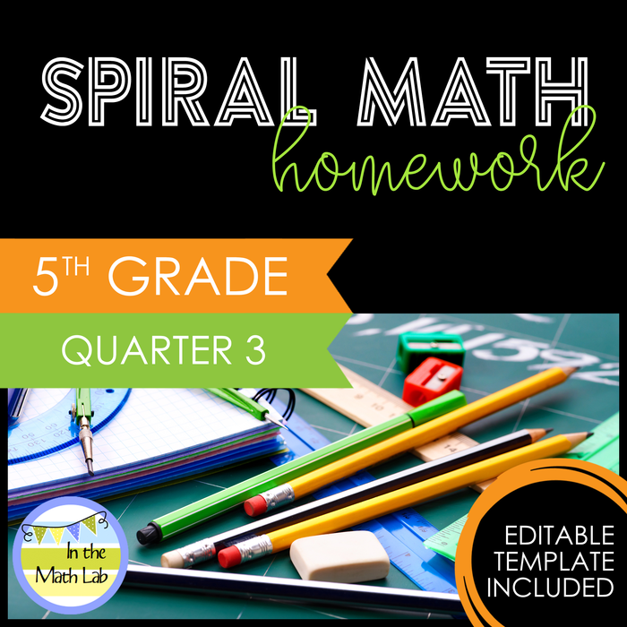 Spiral Math Homework 5th Grade Quarter 3