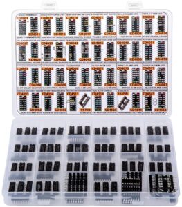 big cmos logic 4000 4500 ic series assortment box 46 types, 120 pcs, cd4001 cd4011 cd4017 cd4022 cd4027 cd4047 cd4049ube cd4060 cd4071 cd4081 cd4503 cd4543 cd4553 etc.