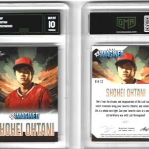 GEM MINT SHOHEI OHTANI 2023 BASEBALL CARD LEAF REIMAGINED SER#/ 917 GRADED GMA GEM MINT 10 SUPERSTAR MVP PLAYER! ONLY 917 0F THESE PRODUCED