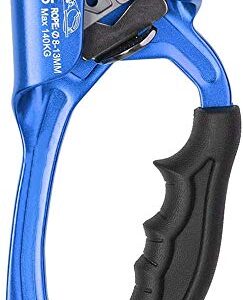 SZCQ SRT Climbing Equipment Hand Ascender Light Alloy Mountaineering Rock Ergonomic Rappelling Gear Handled Right asender Arborist Tree Climber Rigging (Blue,Right Hand)