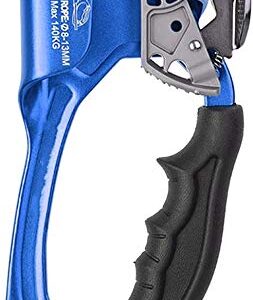 SZCQ SRT Climbing Equipment Hand Ascender Light Alloy Mountaineering Rock Ergonomic Rappelling Gear Handled Right asender Arborist Tree Climber Rigging (Blue,Right Hand)