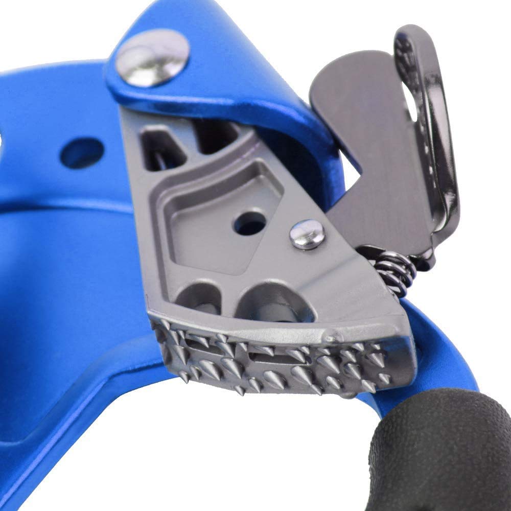 SZCQ SRT Climbing Equipment Hand Ascender Light Alloy Mountaineering Rock Ergonomic Rappelling Gear Handled Right asender Arborist Tree Climber Rigging (Blue,Right Hand)