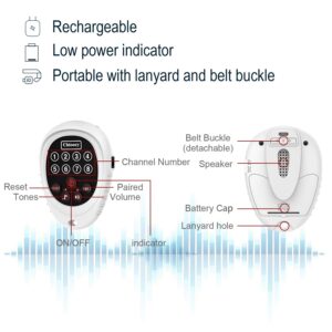 Chtoocy Rechargeable Wireless Caregiver Pager Smart Call Button 1000 Ft Range Nurse Calling Alert Patient Help System for Elderly Monitoring SOS Alert System Alarm