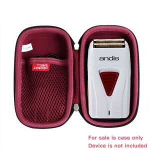 Hermitshell Hard Travel Case for Andis 17150 Pro Foil Lithium Titanium Foil Shaver (Outer Black and Inner Red)