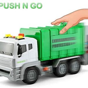 Garbage Truck Toys for Boys & Girls - Trash Truck Toys with Lights & Sounds Includes 4 Toy Garbage Cans, 40 Garbage Recycling Sorting Cards. Educational Toys for Toddlers & Kids Ages 3 4 5 6+