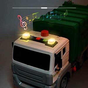 Garbage Truck Toys for Boys & Girls - Trash Truck Toys with Lights & Sounds Includes 4 Toy Garbage Cans, 40 Garbage Recycling Sorting Cards. Educational Toys for Toddlers & Kids Ages 3 4 5 6+