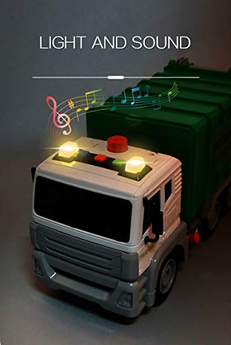 Garbage Truck Toys for Boys & Girls - Trash Truck Toys with Lights & Sounds Includes 4 Toy Garbage Cans, 40 Garbage Recycling Sorting Cards. Educational Toys for Toddlers & Kids Ages 3 4 5 6+