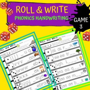 roll & write phonics handwriting (game 3)