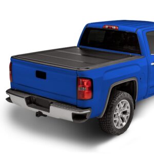 armordillo usa 7162174 coverex tfx series low profile hard tri-fold truck bed tonneau cover fits 2014-2018 chevy silverado/gmc sierra 1500 5.8 ft (68") short bed