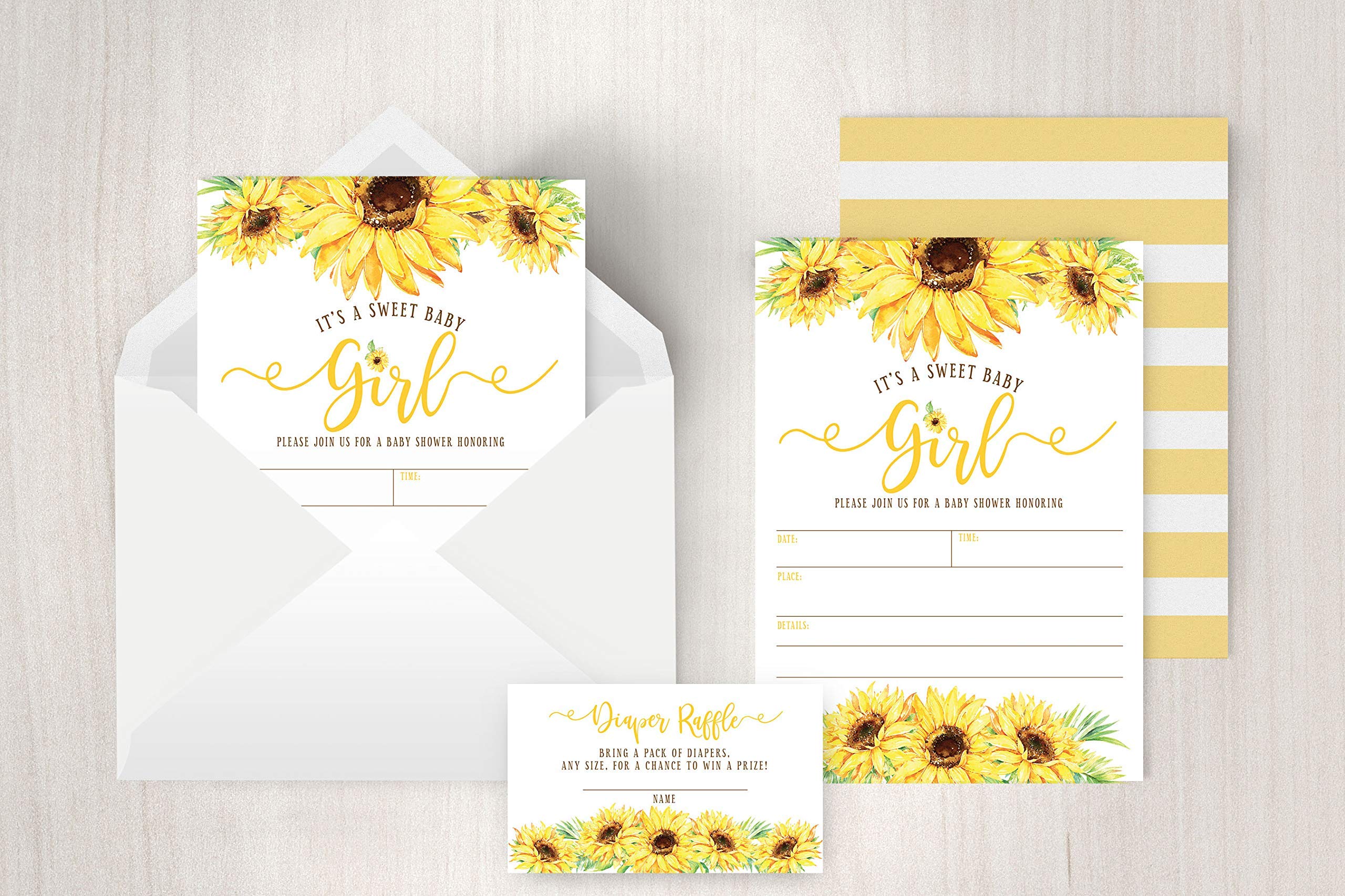 Your Main Event Prints Sunflower Baby Shower Bundle