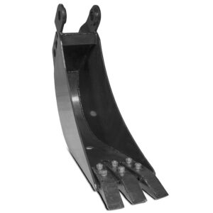 Titan Attachments 8in Wide Backhoe Bucket, 3-Carbon Steel Teeth, Hydraulic Tilt Backhoe & Excavator Attachment