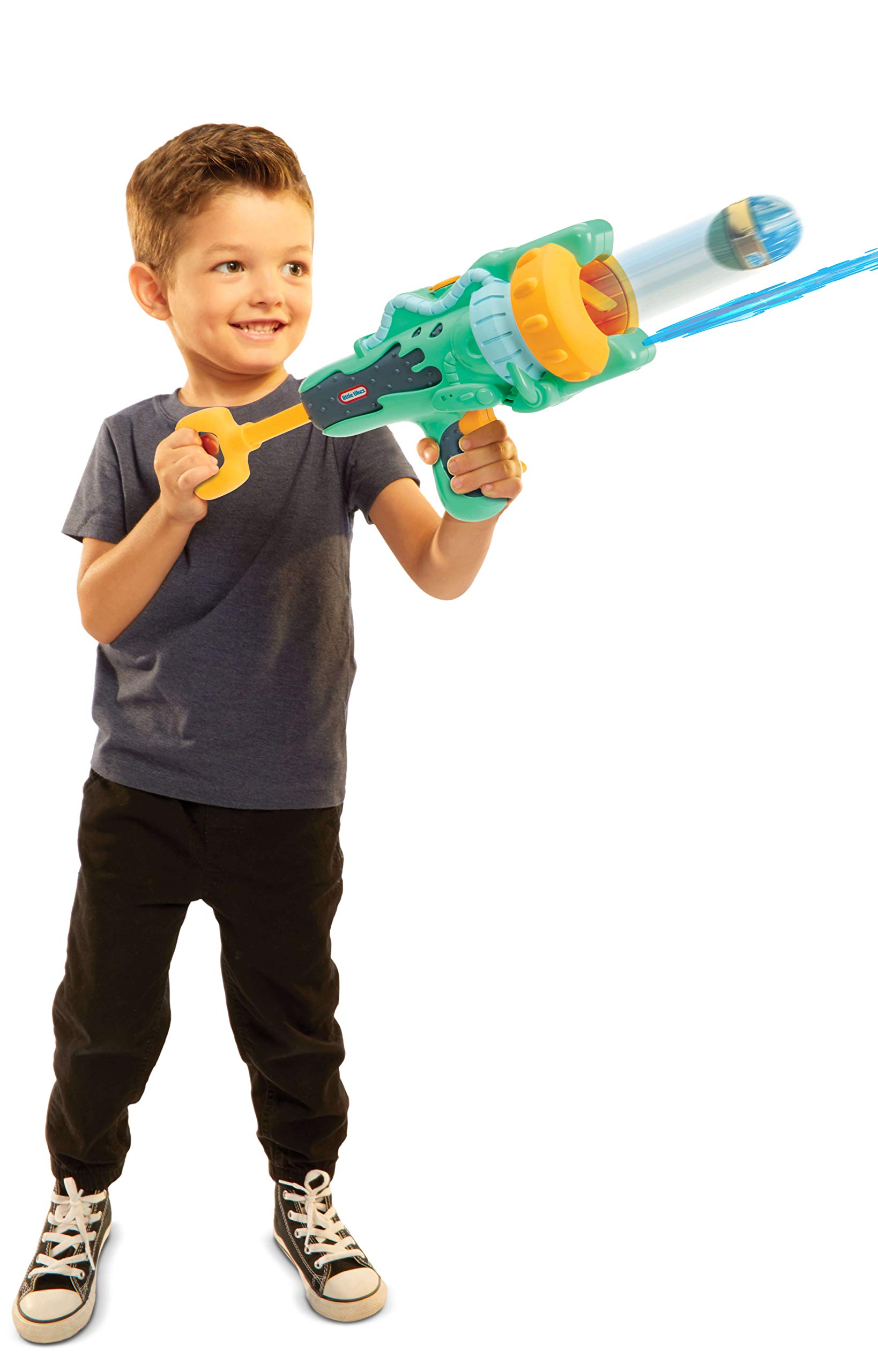 Little Tikes Mighty Blasters Spray Blaster Toy Blaster Sprays Water with 3 Soft Power Pods for Kids Ages 3 Years and Up