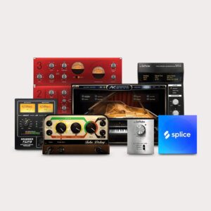 Focusrite Scarlett Solo 2x2 USB Audio Interface Full Studio Bundle with Creative Music Production Software Kit and Eris 4.5 Pair Studio Monitors and 1/4” Instrument Cables