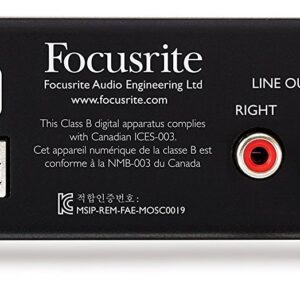 Focusrite Scarlett Solo 2x2 USB Audio Interface Full Studio Bundle with Creative Music Production Software Kit and Eris 4.5 Pair Studio Monitors and 1/4” Instrument Cables