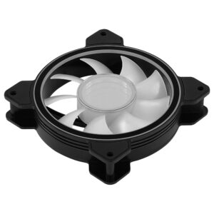 Aerocool Mirage 12 ARGB PC Fan, 1 x 12cm ARGB Fan with 6 Pin Connector, Black